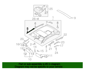 85354-2F050 - Side Reinforced 2004-2006 Kia Spectra | Kia.Parts Store
