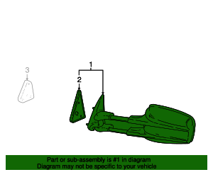 1999-2007 GM Passenger Side Mirror 15172059 GM | GMPartsDirect.com