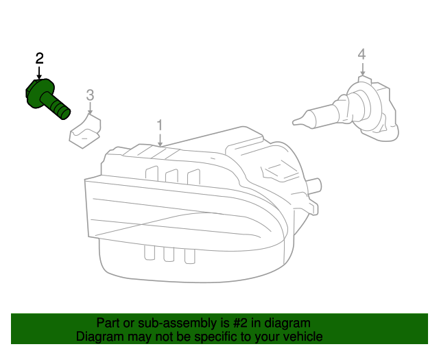 2001-2021 Lexus Fog Lamp Assembly Bolt 90119-A0062 | SSL Parts