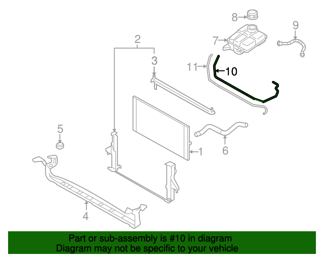 2004-2013 Volvo Overflow Hose 30776162 | TascaParts.com