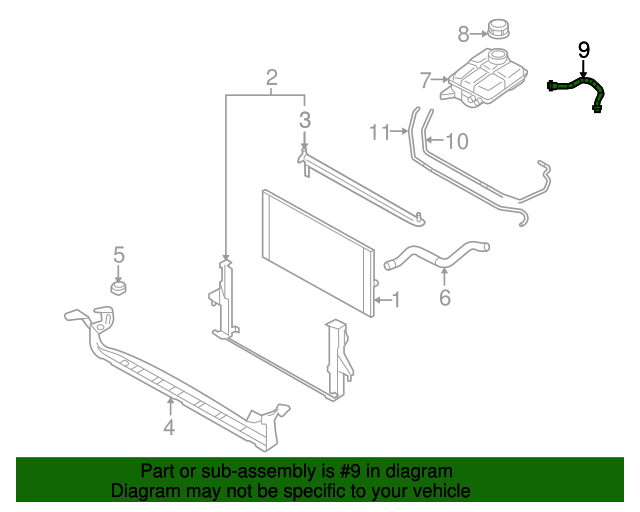 30723083 - Upper Hose - 2004-2013 Volvo | Volvo OEM Parts Direct