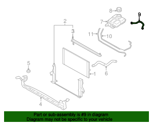 2004-2013 Volvo Radiator Hose 30723082 | TascaParts.com