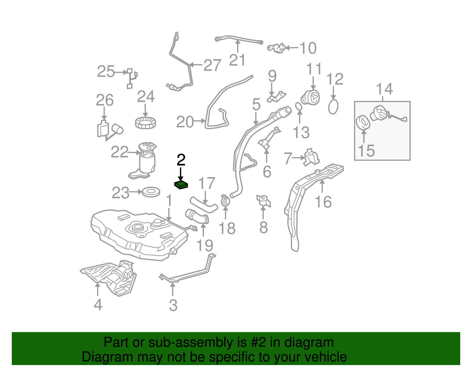 77651-12080 - Fuel Tank Cushion - 2005-2013 Toyota | Nucar Toyota Parts