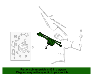 2002-2007 Ford Windshield Wiper Linkage 7L2Z-17566-AA | TascaParts.com