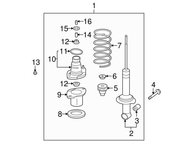 52441-SWA-A32 - Spring Rear - 2010 2011 Honda CR-V | Honda Factory Parts