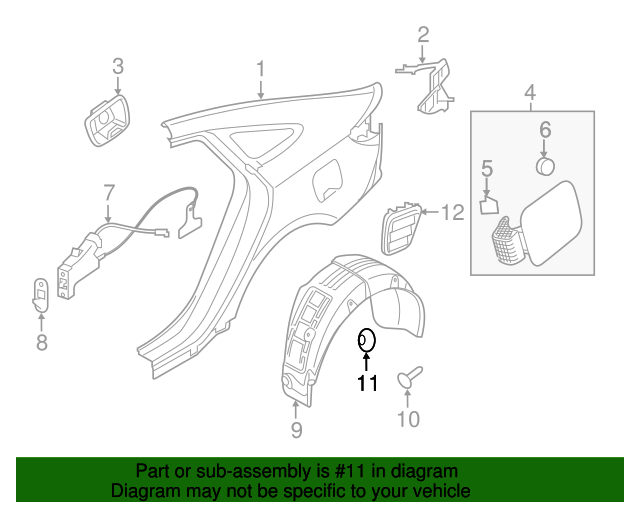 2007-2022 Hyundai Wheelhouse Liner Clip 84124-36000 | OEM Parts Online