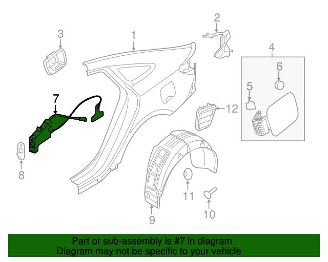 2015-2019 Hyundai Sonata Opener Assembly 81590-2T000 | OEM Parts Online