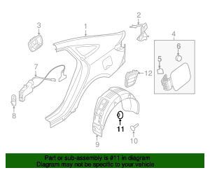 2007-2022 Hyundai Wheelhouse Liner Clip 84124-36000 | OEM Parts Online