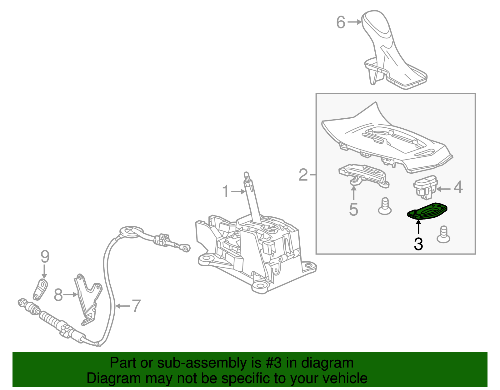 22909871 - Front Floor Console Bracket 2013-2015 Cadillac ATS | Gateway ...