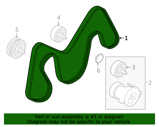 2018-2024 Land Rover Serpentine Belt LR186378 | OEM Parts Online