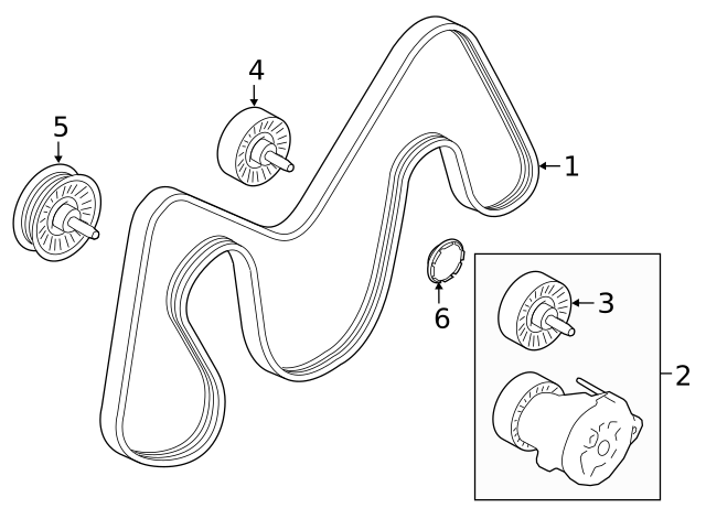 LR114017 - Accessory Drive Belt Tensioner Assembly 2018-2024 Land Rover ...