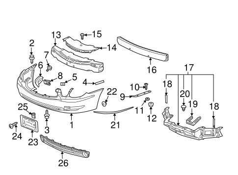 Bumper & Components - Front for 2008 Buick LaCrosse | GM Parts Center
