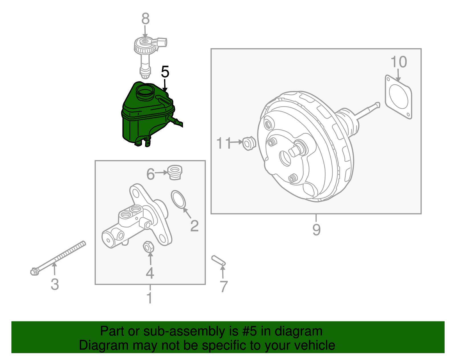 7L8-611-303-A - Brake Master Cylinder Reservoir 2007-2015 Audi Q7 ...