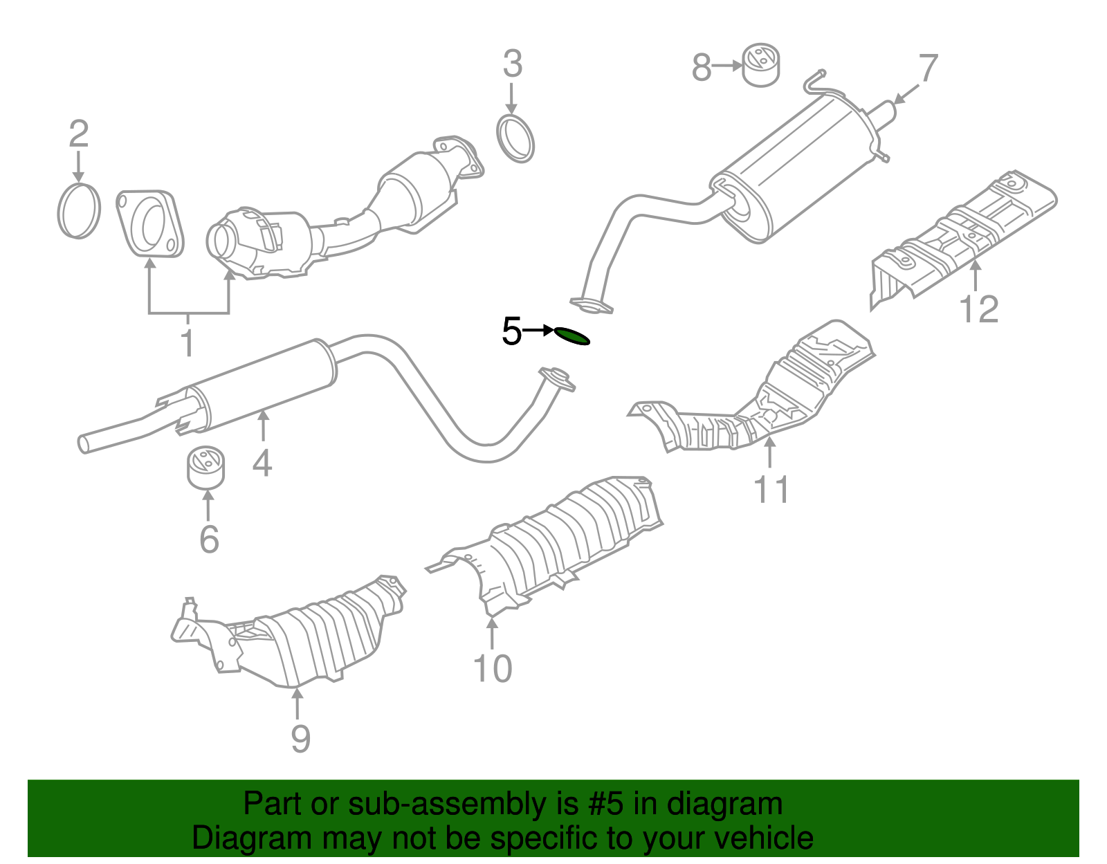 20691-57E01 - 1989-2019 Nissan - Exhaust Pipe To Manifold Gasket ...