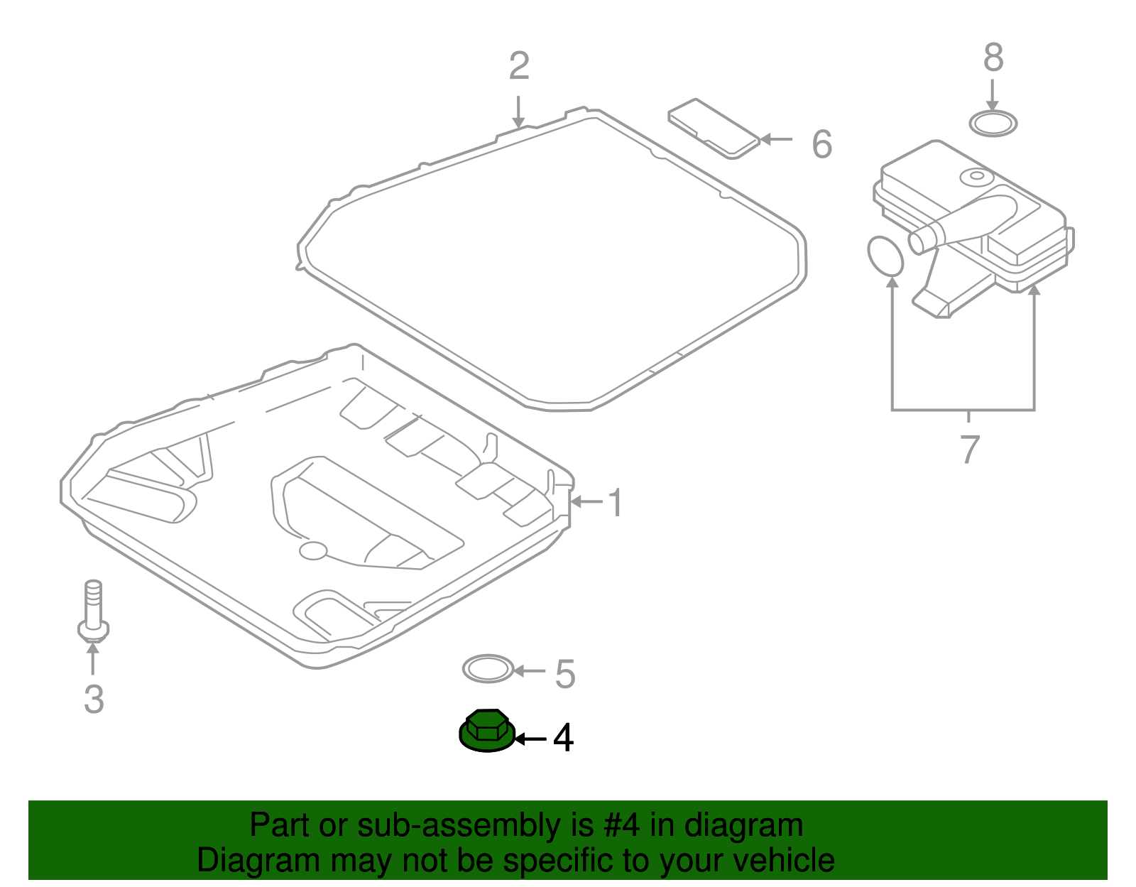 2010-2011 Audi Drain Plug WHT-003-487 | Audi USA Parts