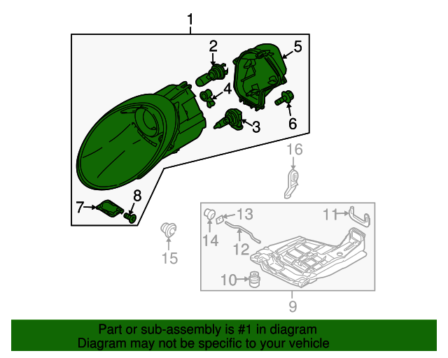 Genuine Porsche 997-631-163-24 |Composite Assembly | FREE Shipping on ...