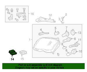 204-870-83-26 - Headlight Control Module 2010-2012 Mercedes-Benz GLK ...
