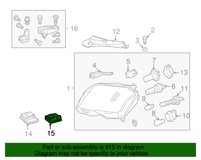 204-870-32-26 - Headlight Control Module 2010-2012 Mercedes-Benz GLK ...