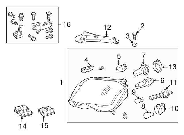 001-826-55-82 - Parking Light Bulb Socket 2010-2012 Mercedes-Benz GLK ...