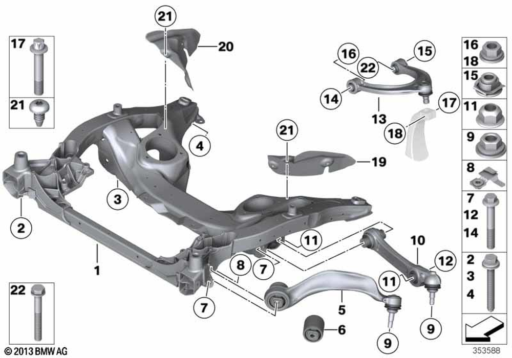 2009-2019 BMW Tension Strut With Rubber Mounting, Rght 31126775972 ...