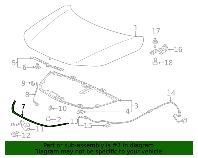 74142-T20-A11 - Seal To Hood 2022-2024 Honda Civic | Honda Parts Online