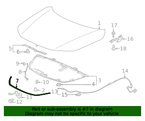 2022-2025 Honda Civic Seal To Hood 74142-T20-A11 | Honda Factory Parts