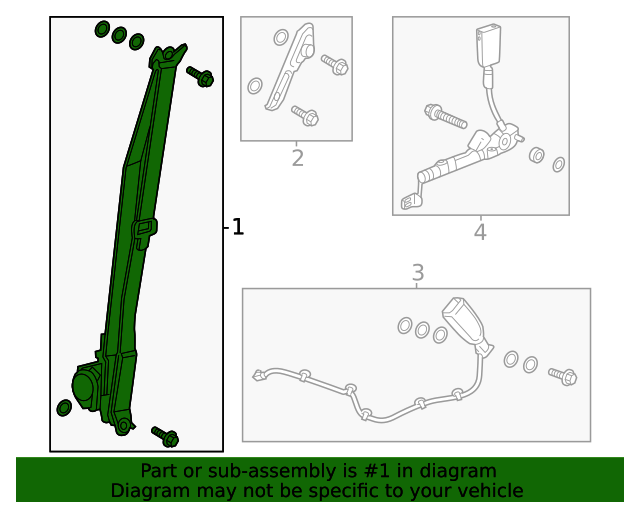 04818-TGV-A02ZA - Lap & Shoulder Belt 2021-2023 Acura TLX ...
