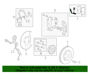 2019-2024 GM Front Disc Brake Pad Wear Sensor 84693643 GM ...