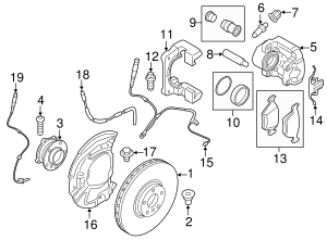 34116798126 - 2007-2019 BMW Brake Pads Clip (34-11-6-798-126) | BMW of ...
