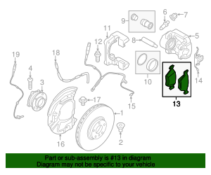 34116857096 - 2014-2019 BMW Brake Pads Front (34-11-6-857-096) | BMW of ...