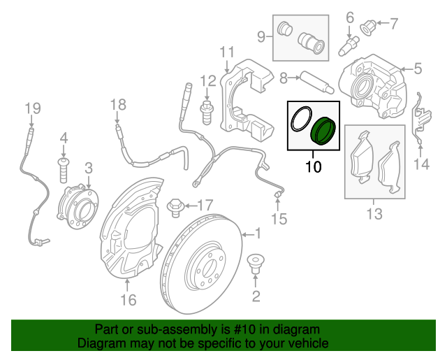 Genuine BMW 34-11-1-163-647 | Caliper Seal Kit | FREE Shipping on Most ...