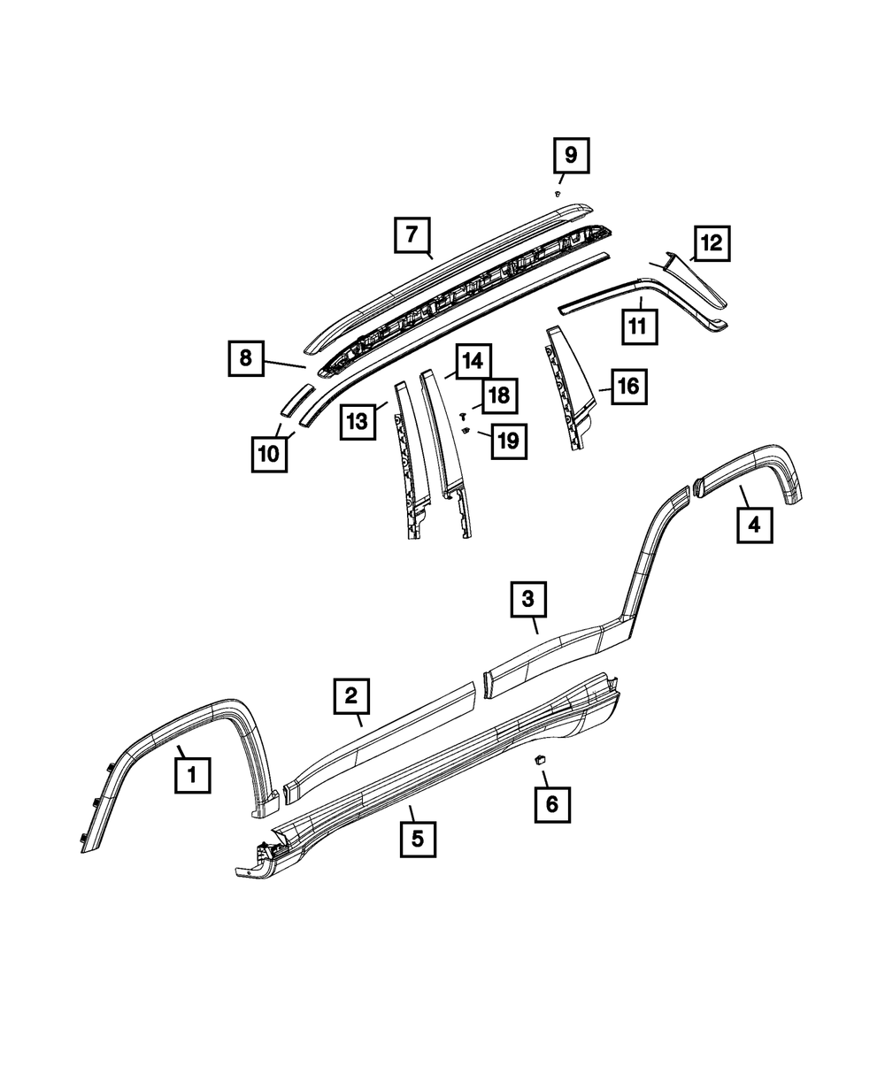 2017-2022 Jeep Compass Quarter Outside Molding, Left 5XQ43XS9AF | My ...