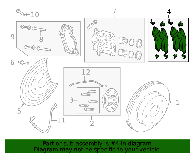 Pad Kit-Front Disc Brake 68412557AE | TascaParts.com