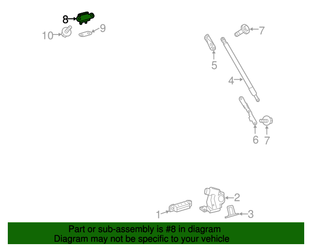 68810-0R010 - Liftgate Hinge (Left, Right) - 2013-2018 Toyota RAV4 ...