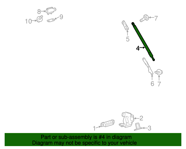 68950-0R020 Lift Cylinder - Toyota | Mike Calvert Toyota Parts