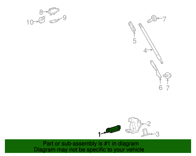 2016-2018 Toyota RAV4 Tail Gate Switch 84840-78010 | OEM Parts Online