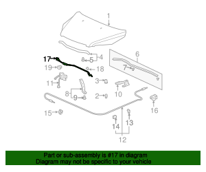 74145-S9V-A00 - Stay, Hood Opener - 2003-2008 Honda Pilot | Honda Car ...