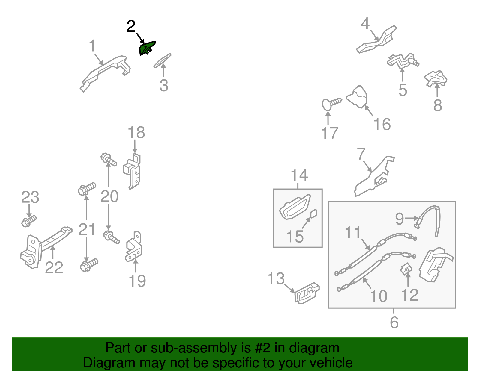 2013-2017 Hyundai Elantra GT Handle Cover 83652-A5050 | Retail ...