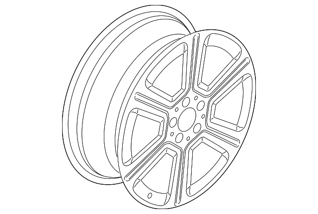 2015-2019 Mercedes-Benz Wheel 6 -Spoke 48.3 Cm (19 Inch) - High -Sheen ...