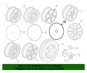 205-401-14-00-7X72 - Wheel Alloy AMG 19x8.5 multi-spoke - Gloss Black ...