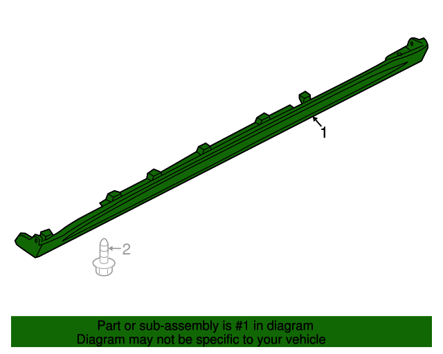 2007-2012 Nissan Sentra Rocker Molding 76857-ET80C | Nissan Parts Store