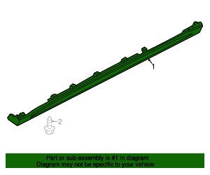 2007-2012 Nissan Sentra Rocker Molding 76857-ET80C | QuirkParts