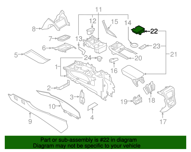 FA1Z-5806202-AA - Compartment - 2016-2020 Lincoln | Eastgate Ford Parts CA