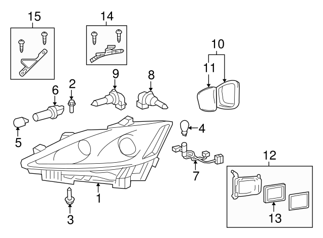 81130-53270 - Headlight 2006-2008 Lexus | AutoNationParts.com