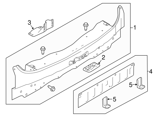 H5240-9UEMA - Closing Plate Retainer Bracket 2018-2024 Nissan Murano ...