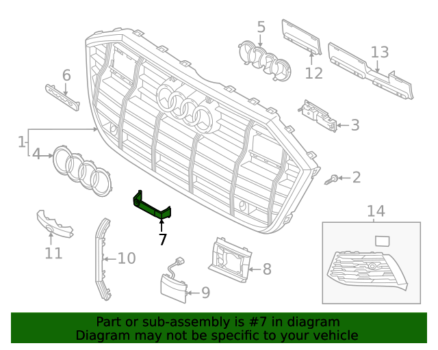 Audi OEM License Bracket Part# 4K0-807-349-B-9B9 | OEM Vehicle Parts