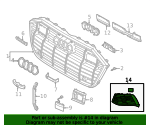 4K0-807-647-E-9B9 - Outer Grille 2020-2024 Audi A6 allroad | Audi OEM Parts