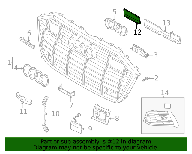 4K0-807-783-E-9B9 - Hood Safety Catch 2020-2024 Audi A6 allroad | Audi ...