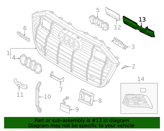 2020-2023 Audi A6 allroad Hood Safety Catch 4K0-807-784-D-9B9 | Audi ...