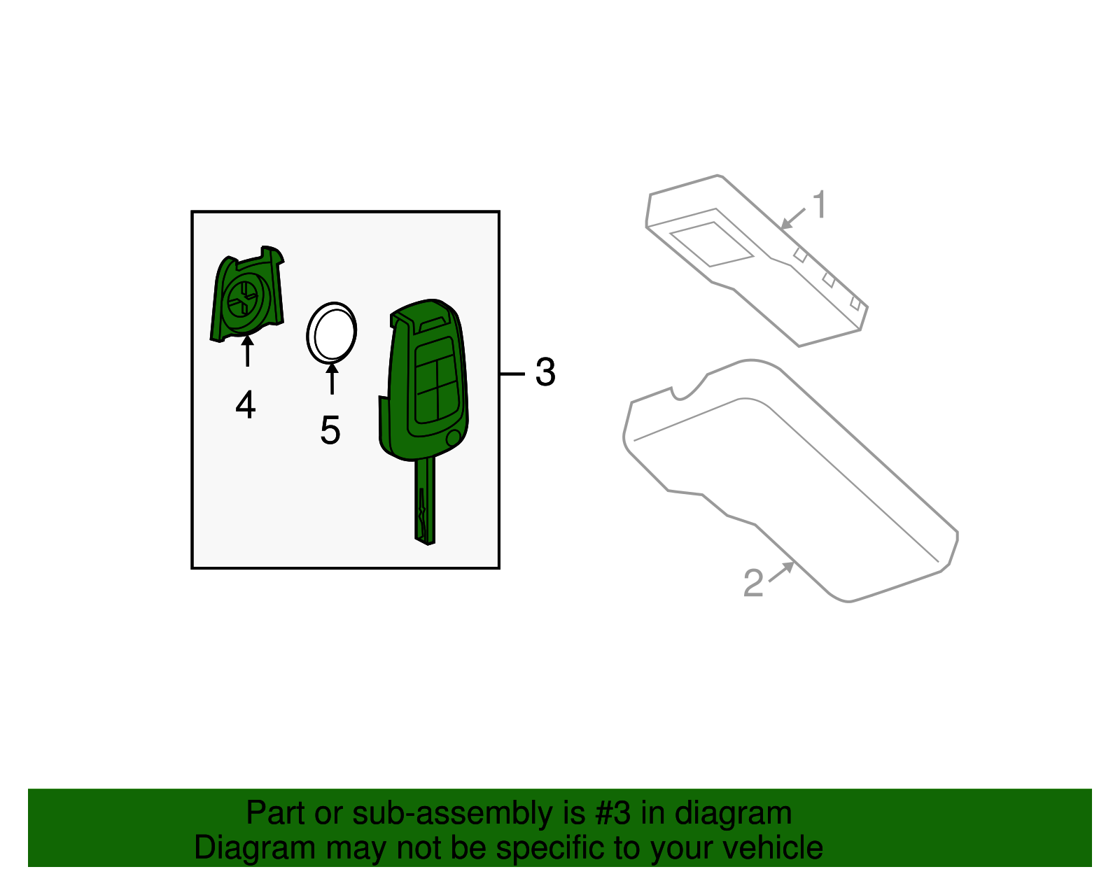 20979469 - Folding Door Lock and Ignition Lock Key 2010-2017 Chevrolet ...